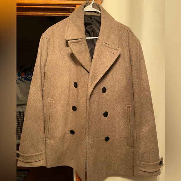 H&M | Jackets & Coats | Light Brown Pea Coat | Poshmark